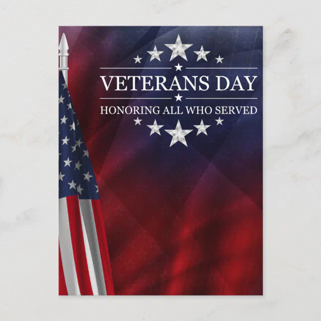 Veteran Day Postcard | Zazzle