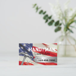 Veteran Handyman Repair & Maintenance Service Business Card | Zazzle
