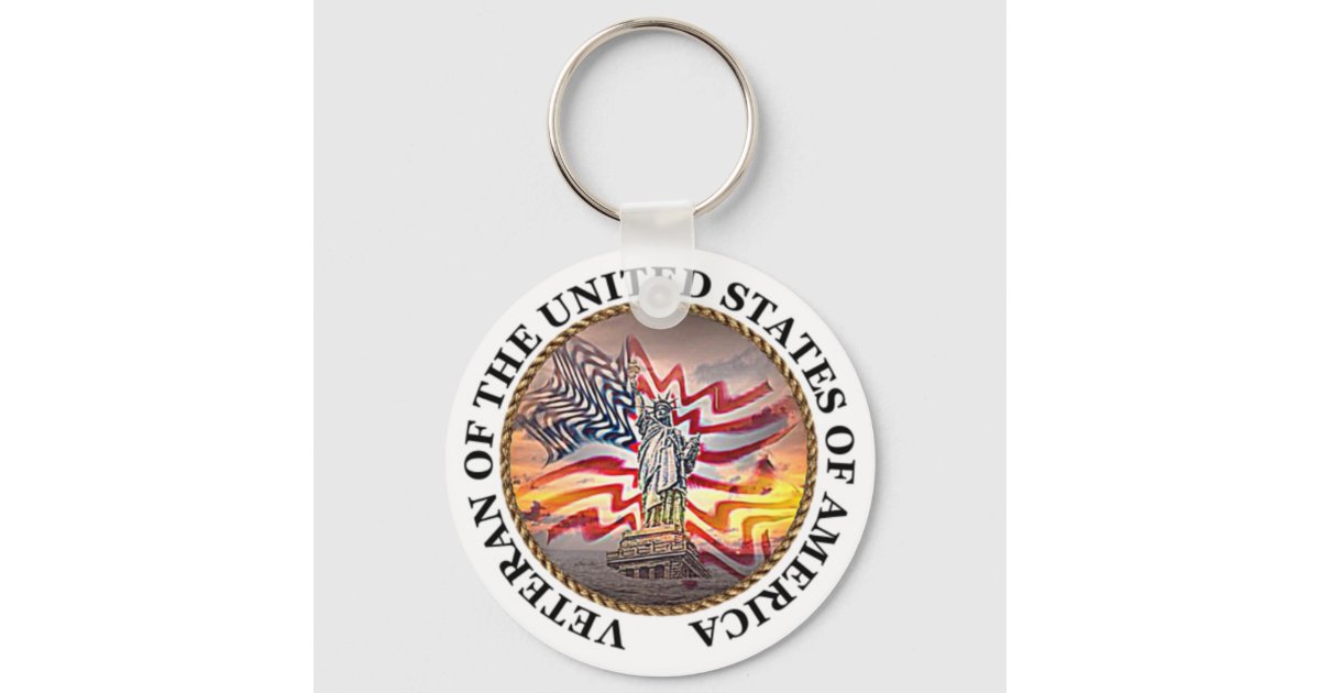 Veteran Keychain | Zazzle