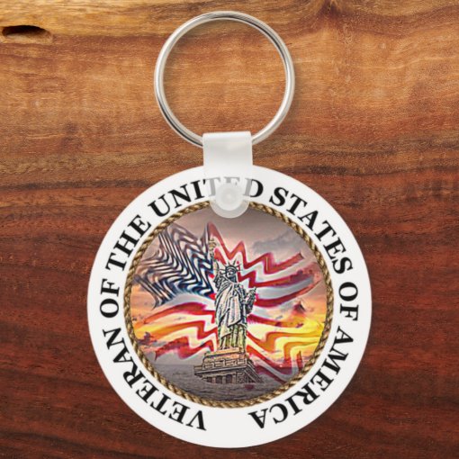 Veteran Keychain | Zazzle