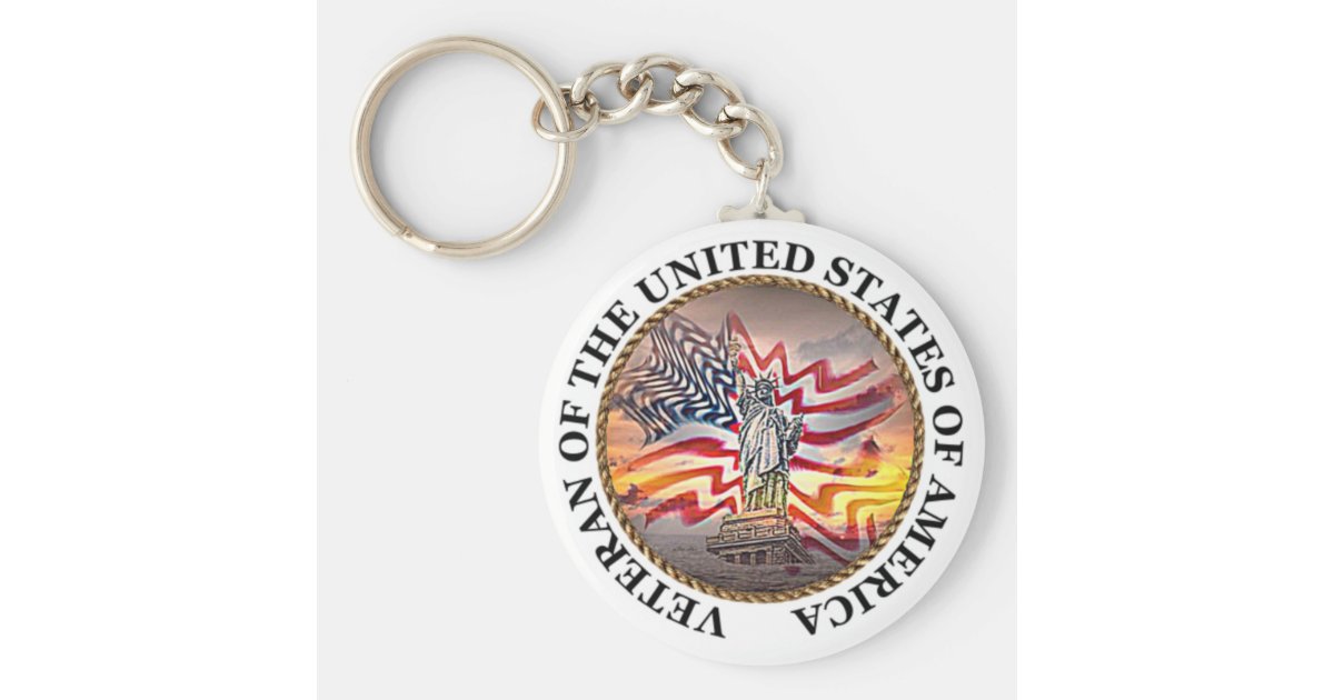 Veteran Keychain | Zazzle.com