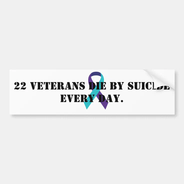 Veteran suicide awareness bumper sticker | Zazzle