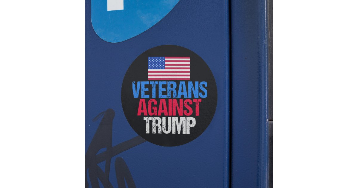 Veterans Against Donald Trump Classic Round Sticker | Zazzle