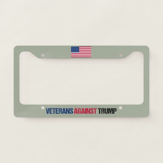 Veterans Against Trump American Flag Political License Plate Frame ...