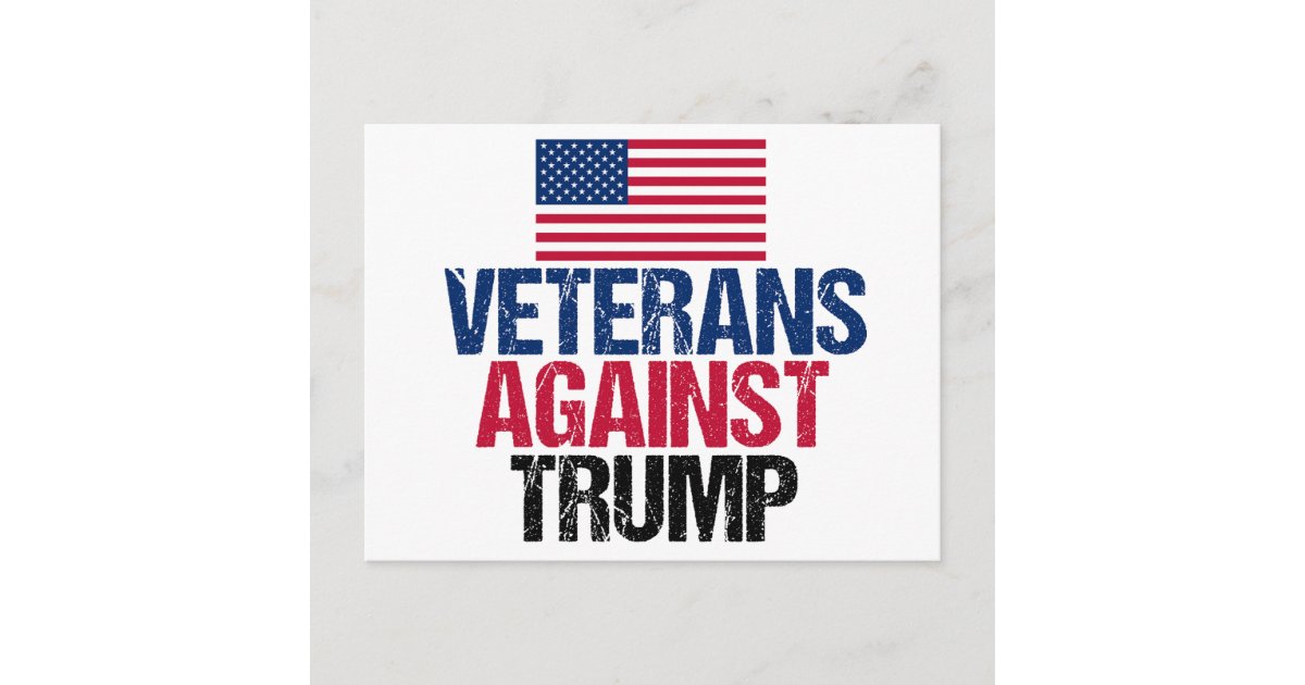 Veterans Against Trump American Flag Postcard | Zazzle