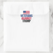 Veterans Against Trump American Flag Square Sticker | Zazzle