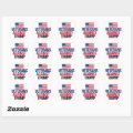 Veterans Against Trump American Flag Square Sticker | Zazzle