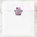 Veterans Against Trump American Flag Square Sticker | Zazzle