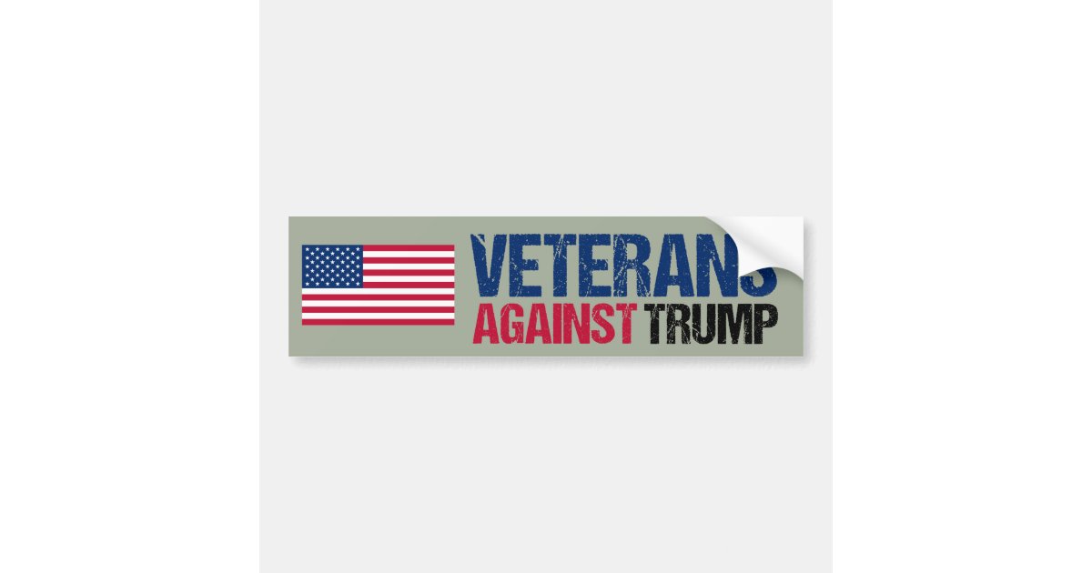 Veterans Against Trump Political Bumper Sticker | Zazzle