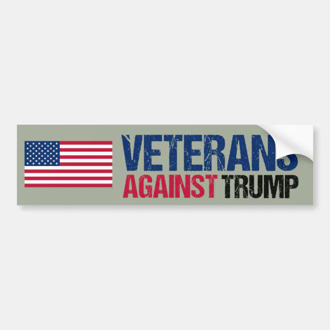 Veterans Against Trump Political Bumper Sticker | Zazzle