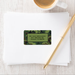 Veterans Army Military Return Address Label | Zazzle