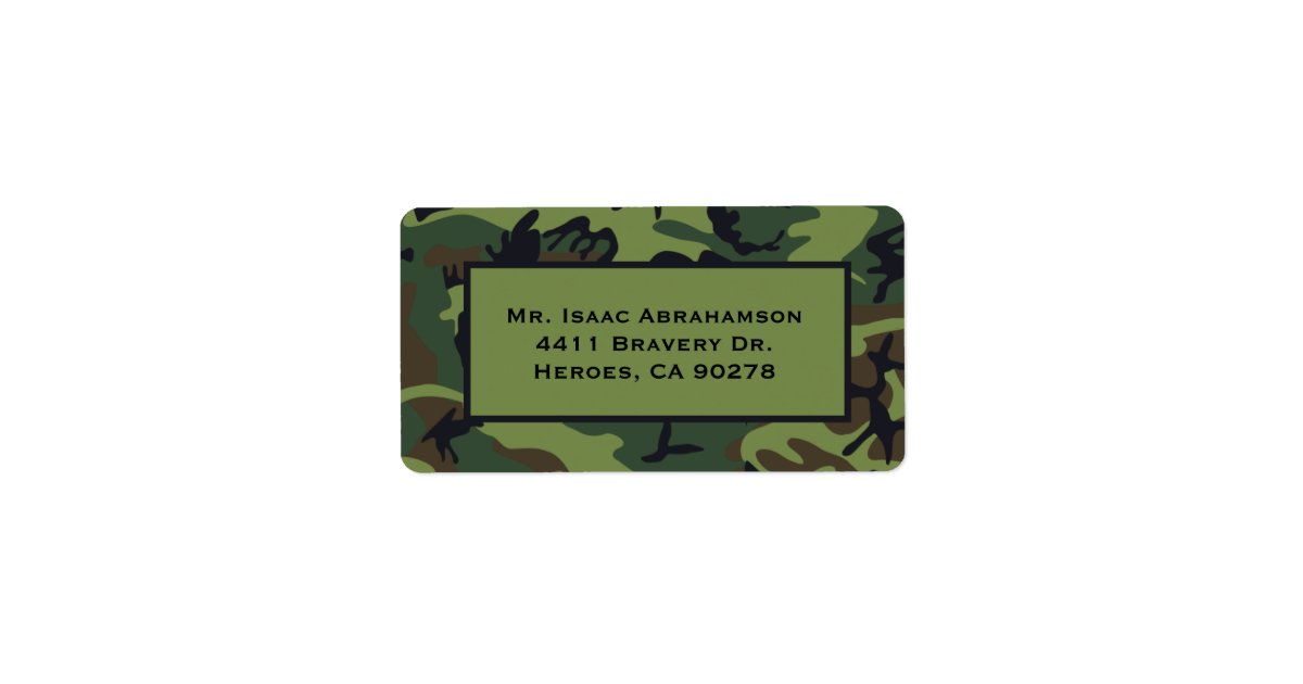 Veterans Army Military Return Address Label | Zazzle