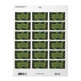 Veterans Army Military Return Address Label | Zazzle
