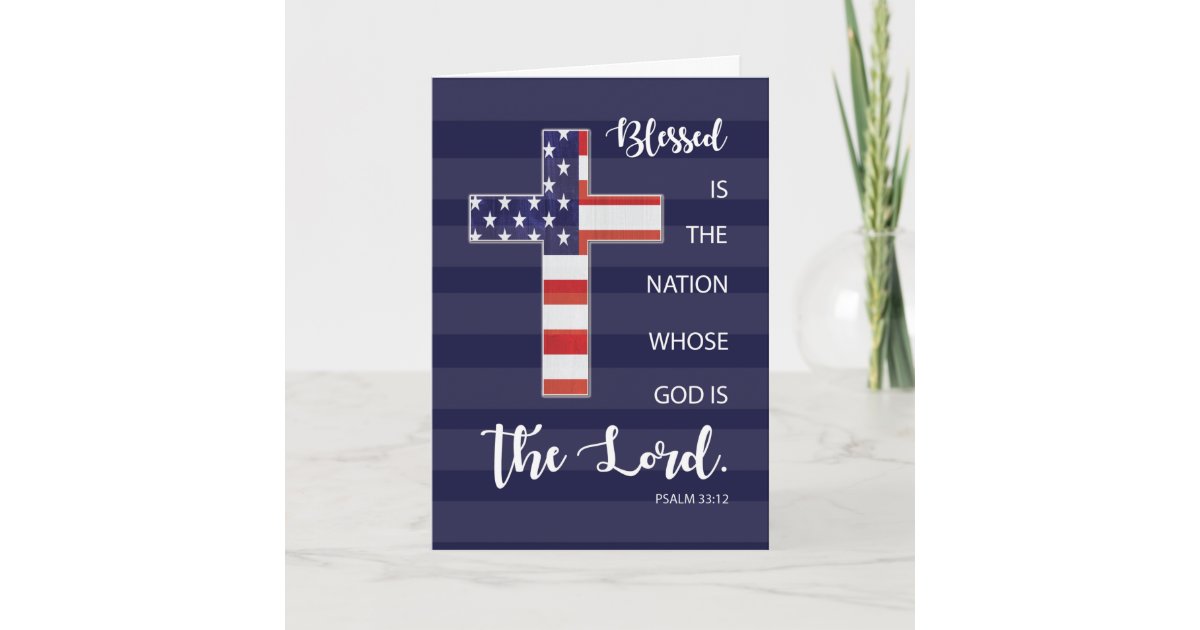 Veterans Day Blessings Religious Scripture America Card | Zazzle