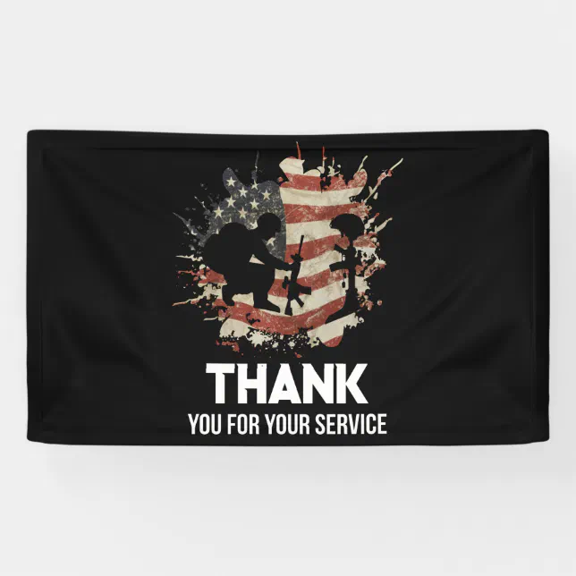 Veterans Day - Thank You for your Service Banner | Zazzle