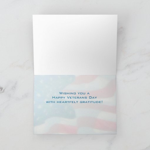 Veterans Day, Thank You - Military Greeting Card | Zazzle