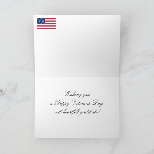 Veterans Day, Thank You Military Greeting Card | Zazzle