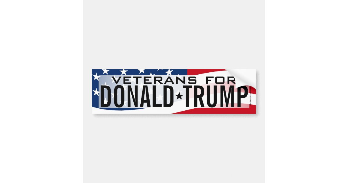 Veterans Donald Trump Bumper Sticker | Zazzle