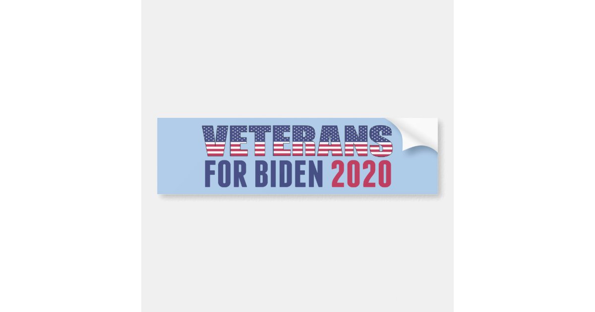 Veterans for Biden 2020 Bumper Sticker | Zazzle