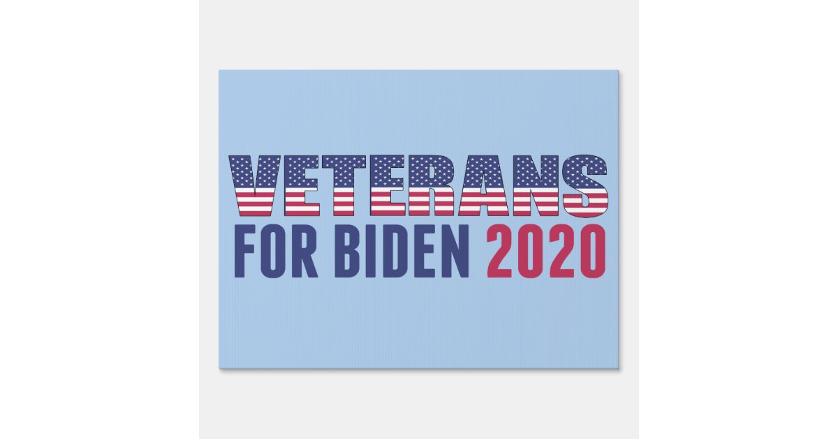 Veterans for Biden 2020 Sign | Zazzle