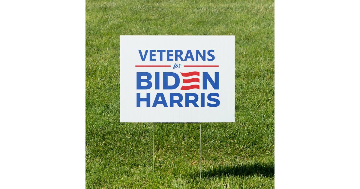 Veterans for Biden Harris Sign | Zazzle