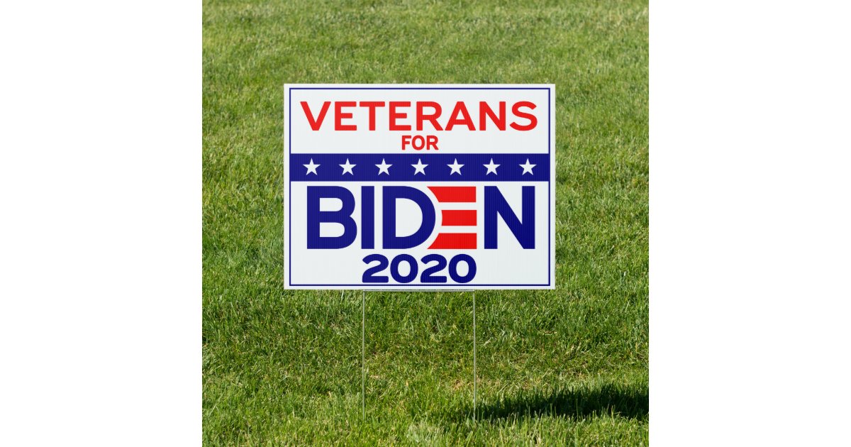 Veterans For Joe Biden Sign | Zazzle