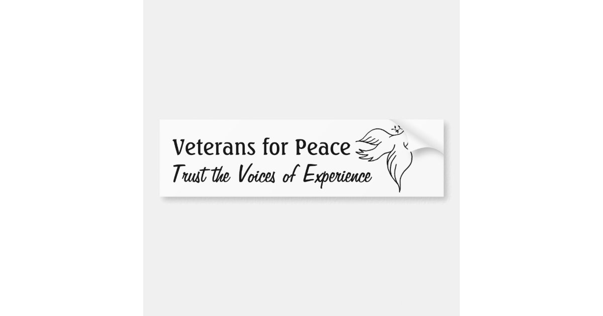 Veterans for Peace Bumper Sticker | Zazzle