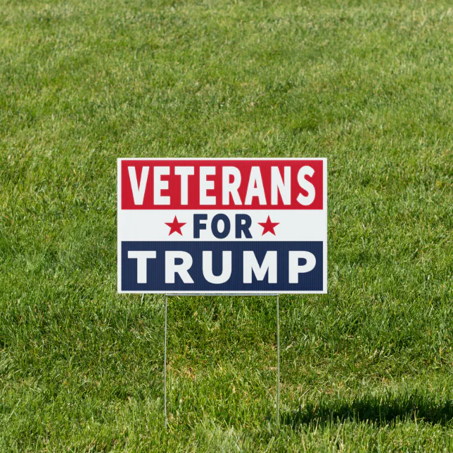 Veterans for President Donald Trump 2020 Sign | Zazzle
