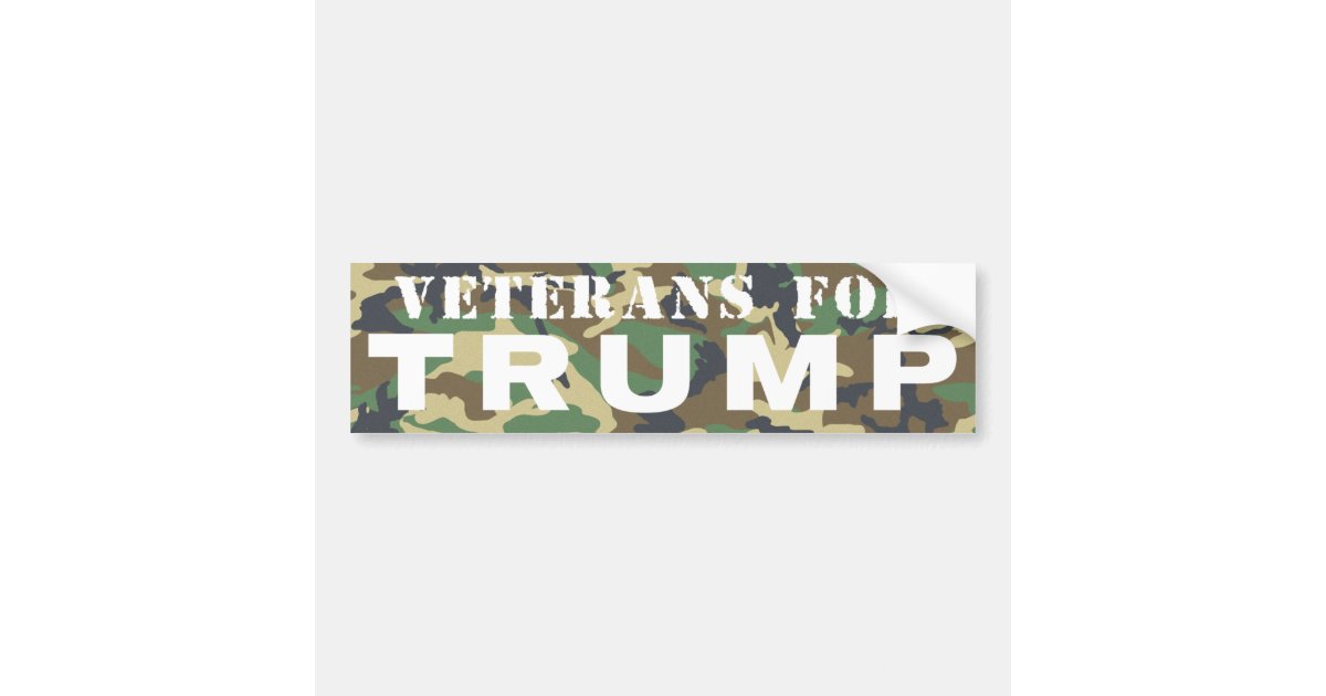 Veterans for Trump 2016 Bumper Sticker | Zazzle