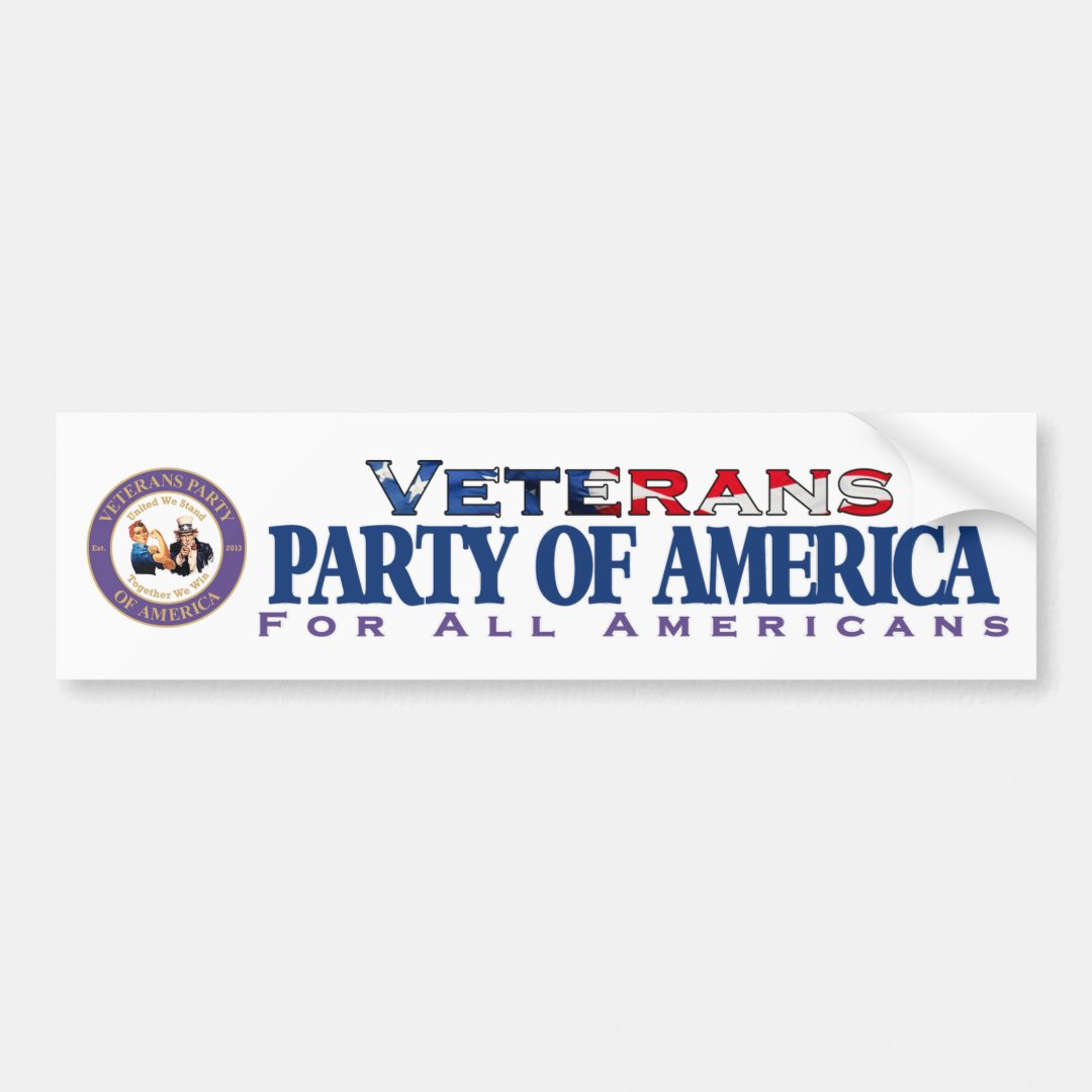 Veterans Party of America Bumper Sticker | Zazzle