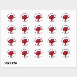 VETERANS | Thank You | We Remember Them | Poppy Classic Round Sticker ...