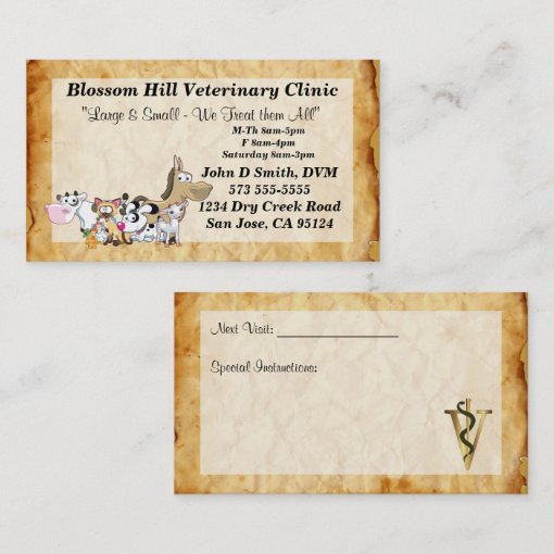 Veterinarian Business Card | Zazzle