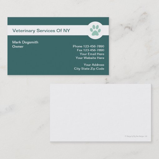Veterinarian Business Cards | Zazzle