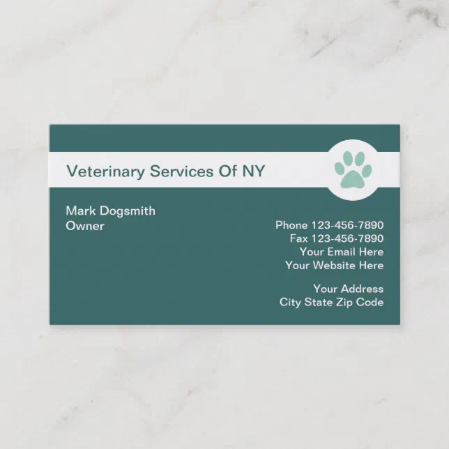 Veterinarian Business Cards | Zazzle
