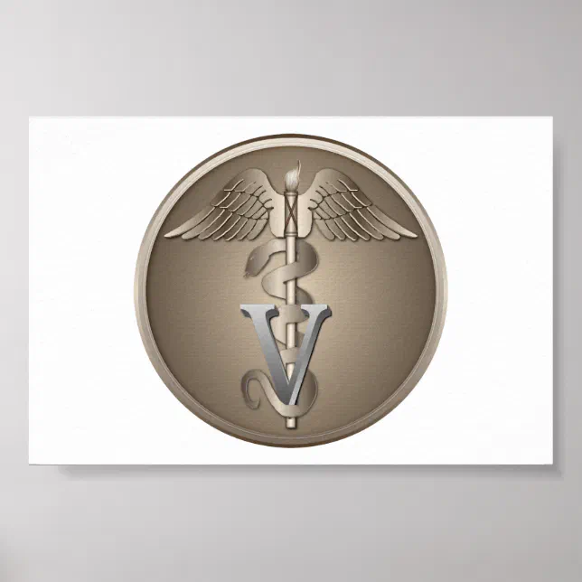 Veterinarian Caduceus Poster | Zazzle