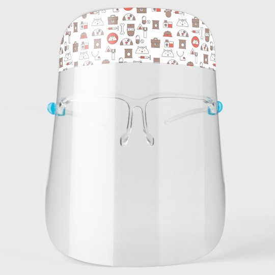 Veterinarian Dog Cat Pattern For Vet Face Shield | Zazzle.com