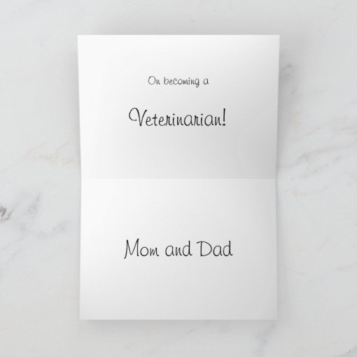 Veterinarian Graduation Congratulations Card | Zazzle