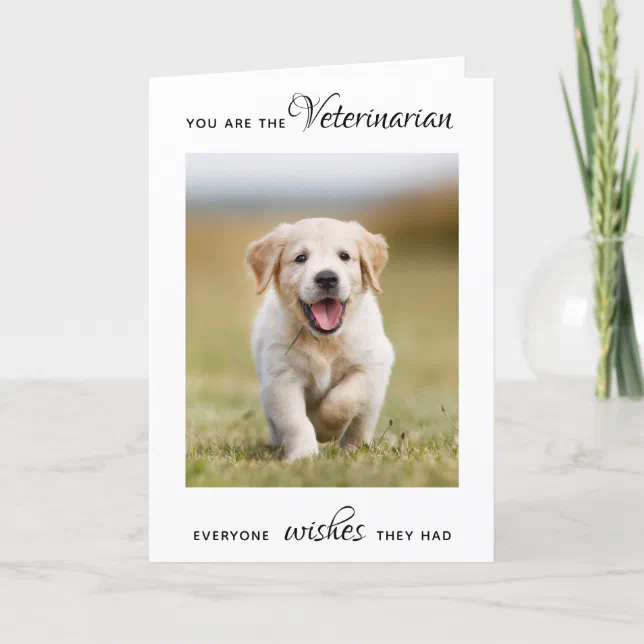 Veterinarian Personalized Veterinary Pet Photo Thank You Card | Zazzle