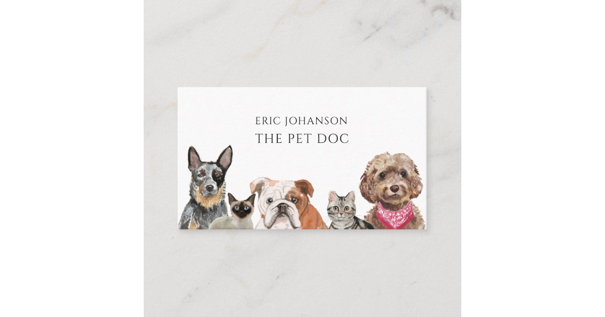 Veterinarian Pet Doctor Business Card | Zazzle