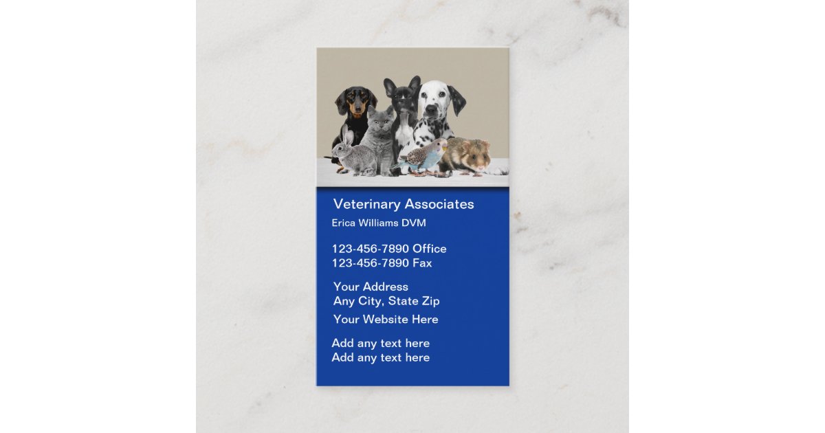 Veterinarian Pet Doctor Business Cards | Zazzle