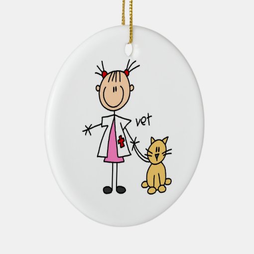 Veterinarian Stick Figure Ceramic Ornament | Zazzle