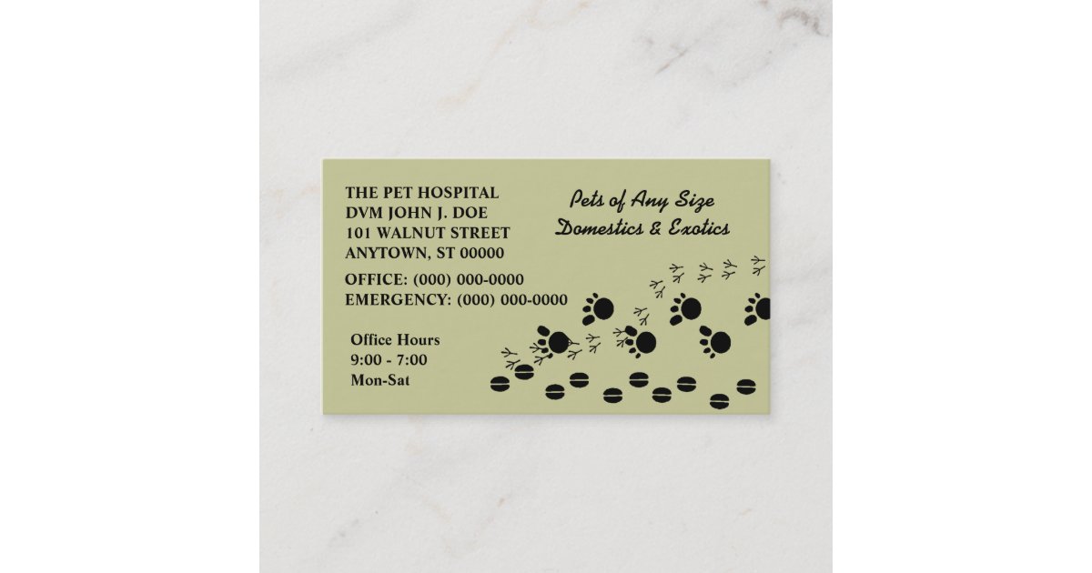 VETERINARIAN VETS PET SERVICE BUSINESS CARDS | Zazzle