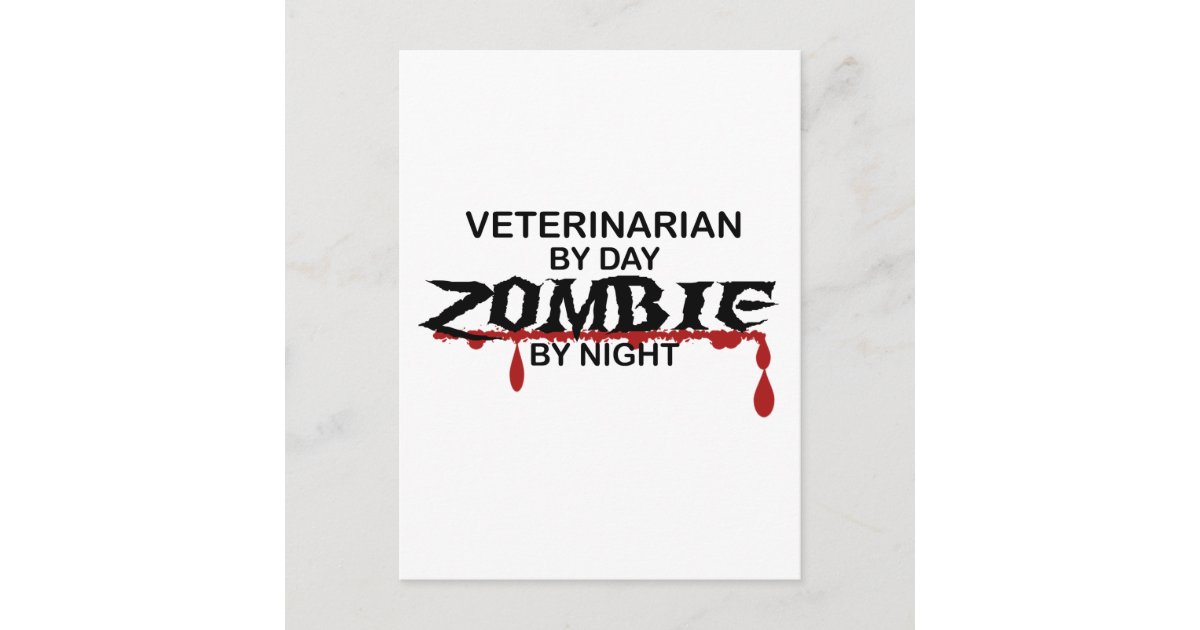 Veterinarian Zombie Postcard | Zazzle