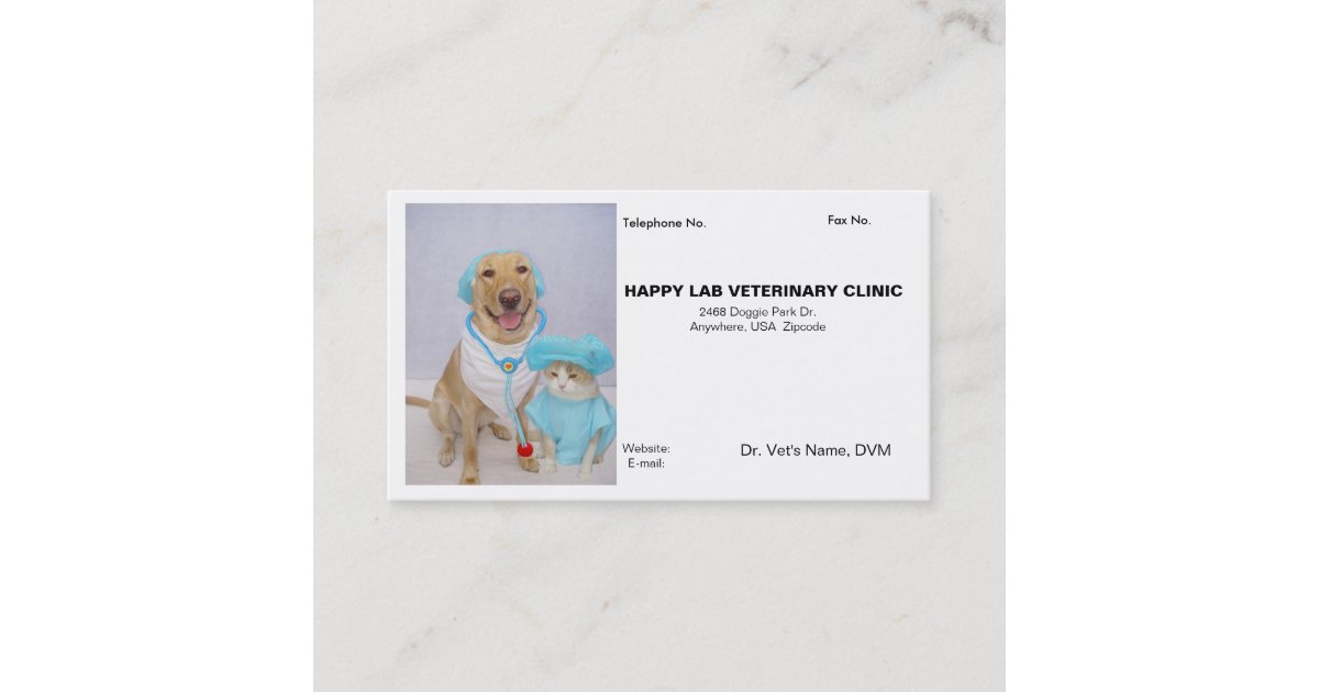Veterinarian's Business Card | Zazzle