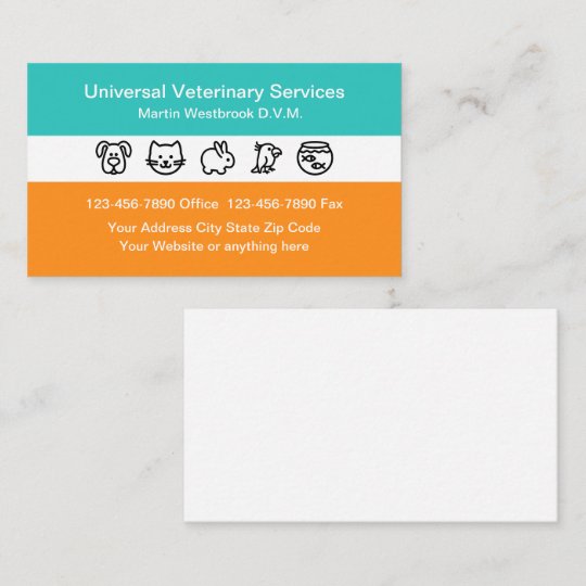 Veterinary Animal Pet Care Business Card | Zazzle.com