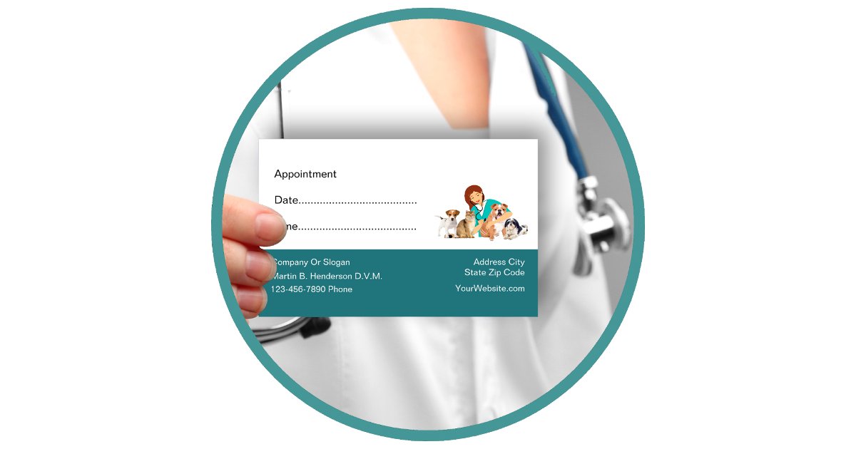 Veterinary Appointment Reminder Business Cards | Zazzle