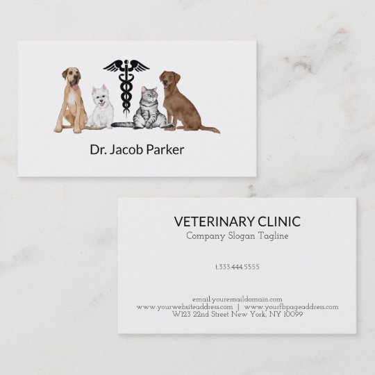 Veterinary Clinic Business Card | Zazzle.com
