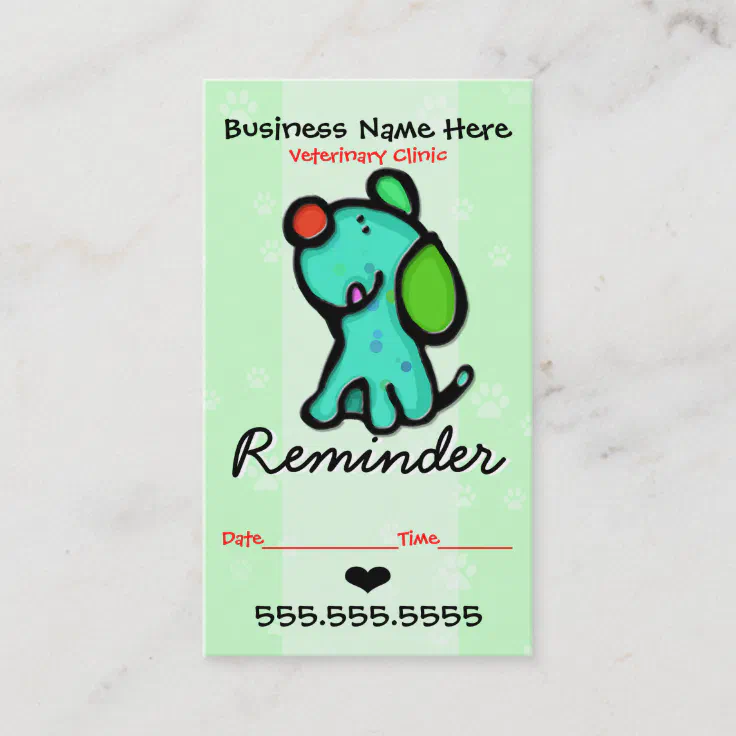 Veterinary.Grooming.Clinic.Appointment reminder Appointment Card | Zazzle