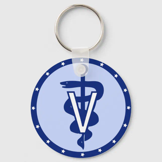 veterinary logo 2 keychain | Zazzle
