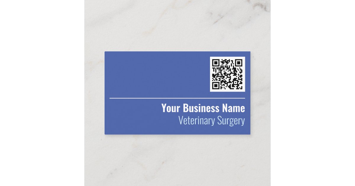 Veterinary Surgery QR Code Business Card | Zazzle